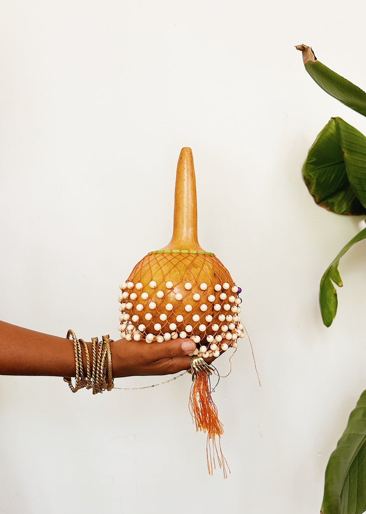 Large Shekere Beaded Rattle #2 – Afrohemien.com