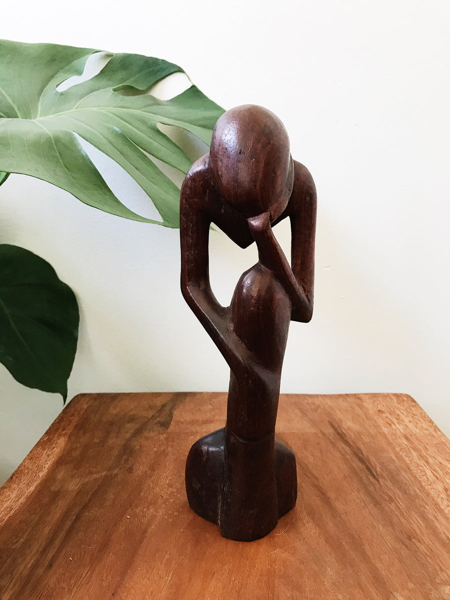 Retro African Thinker Statue – Afrohemien.com